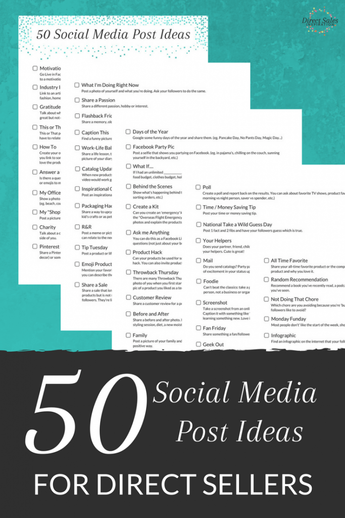 Social Media Post Ideas – Direct Sales Inspiration