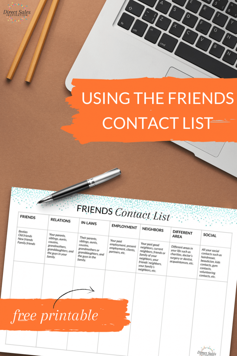 Using the 'Friends' Contact List – Direct Sales Inspiration